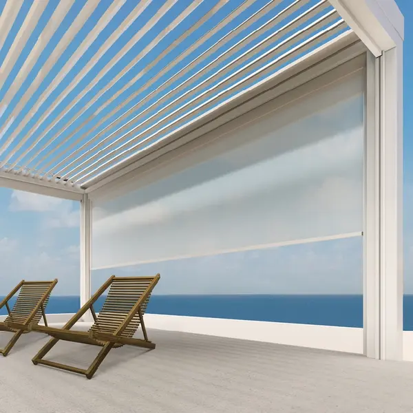 BIOCLIMATIC PERGOLA + VERTICAL CLOSURE | Carcass, building envelope ...