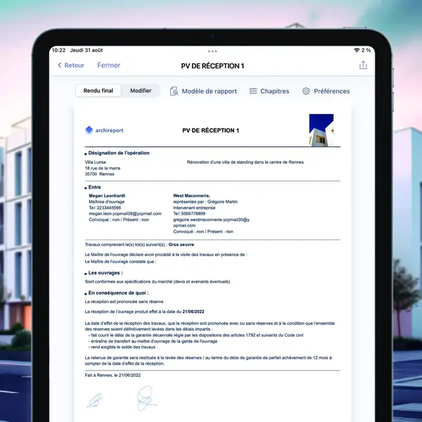 WORKS ACCEPTANCE REPORT (PRIVATE MARKET) | Software | Curated ...