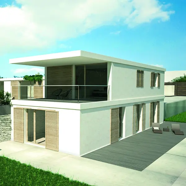 Free standing sliding shutters Torbel | Carcass, building envelope ...